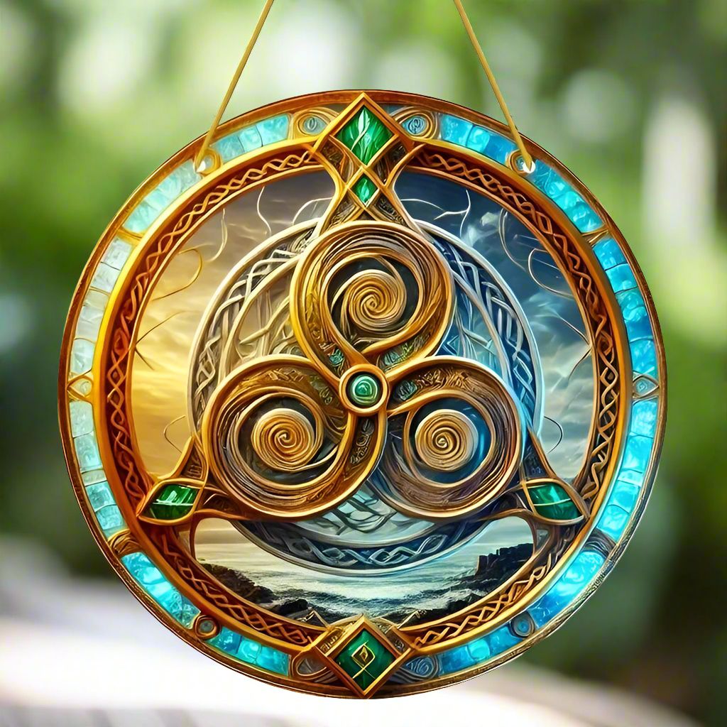 Celtic Knot Suncatcher Pagan Acrylic Sign Witchcraft Window Art ...