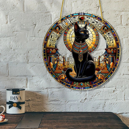 Egyptian Bastet Cat Goddess Suncatcher Spirit Cat Acrylic Sign ...