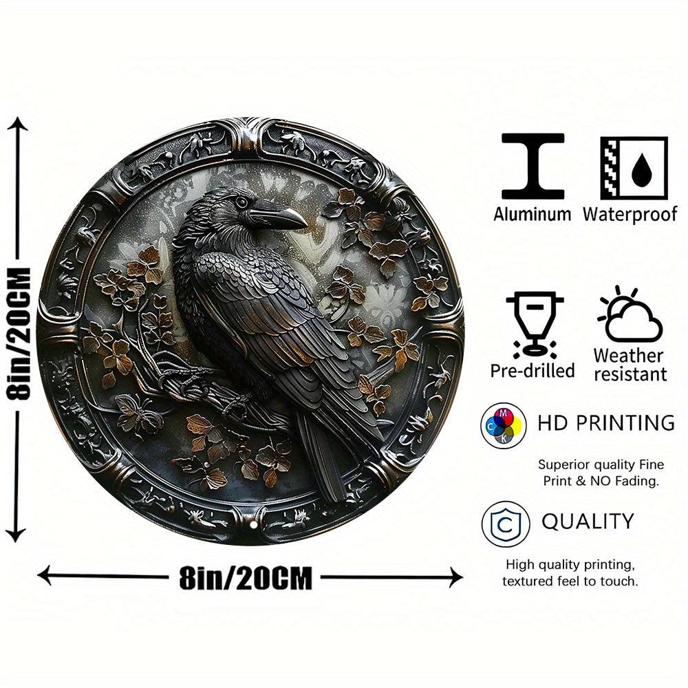 Gothic Crow Metal Sign Black Raven Metal Sign – MOONCHILD LTD