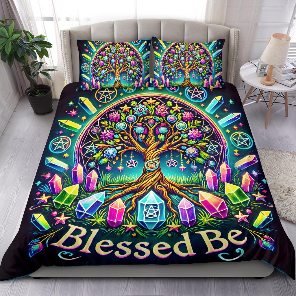 Pagan Celtic Tree of life Bedding Set Spirit Tree Wicca Home Decor