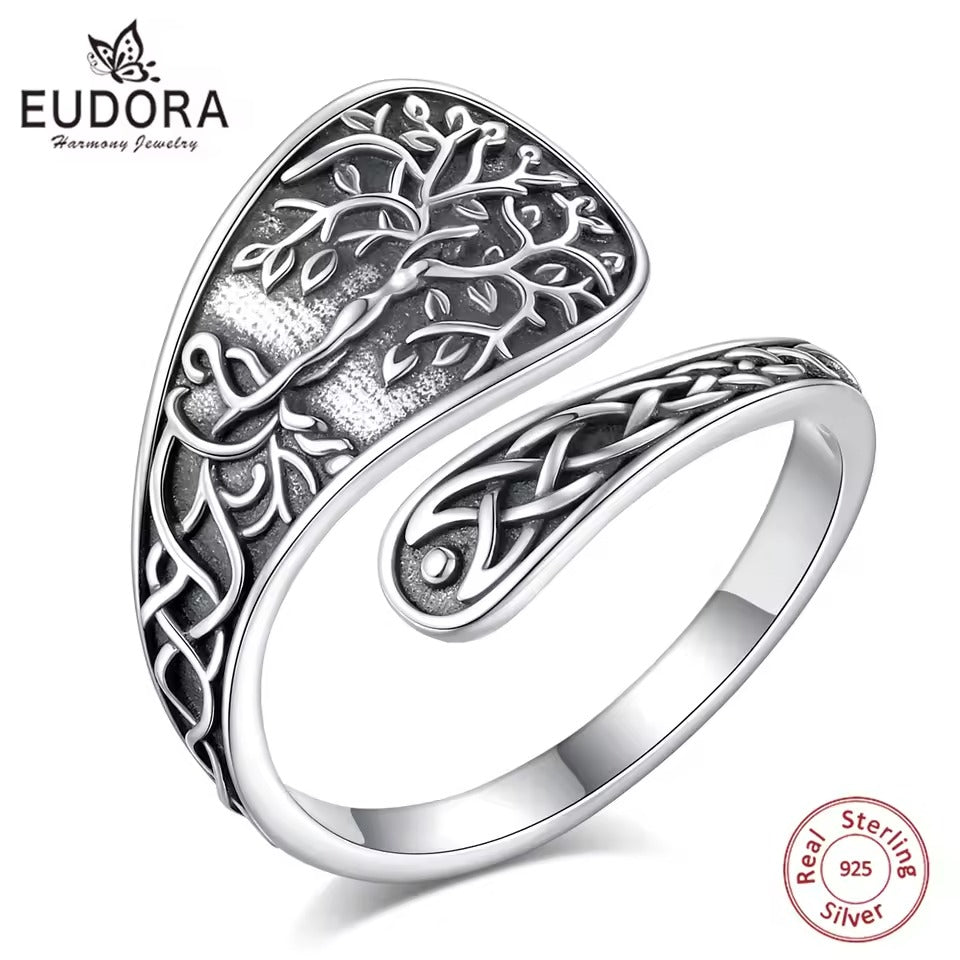 Pagan Tree of Life Ring Vintage Celtic Knot Witchcraft Ring Wiccan Jew ...