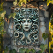 Vintage Medusa Wall Sign Medusa Metal Sign Greek Mythology Decor