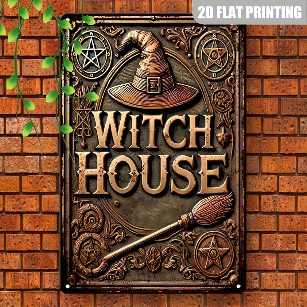 Witch House Metal Sign Witch Wall Decor Halloween Welcome Sign ...